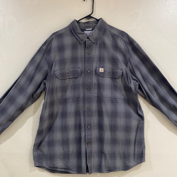 Carhartt | Shirts | Mens Carhartt Fort Plaid Relaxed Fit Long Sleeve ...